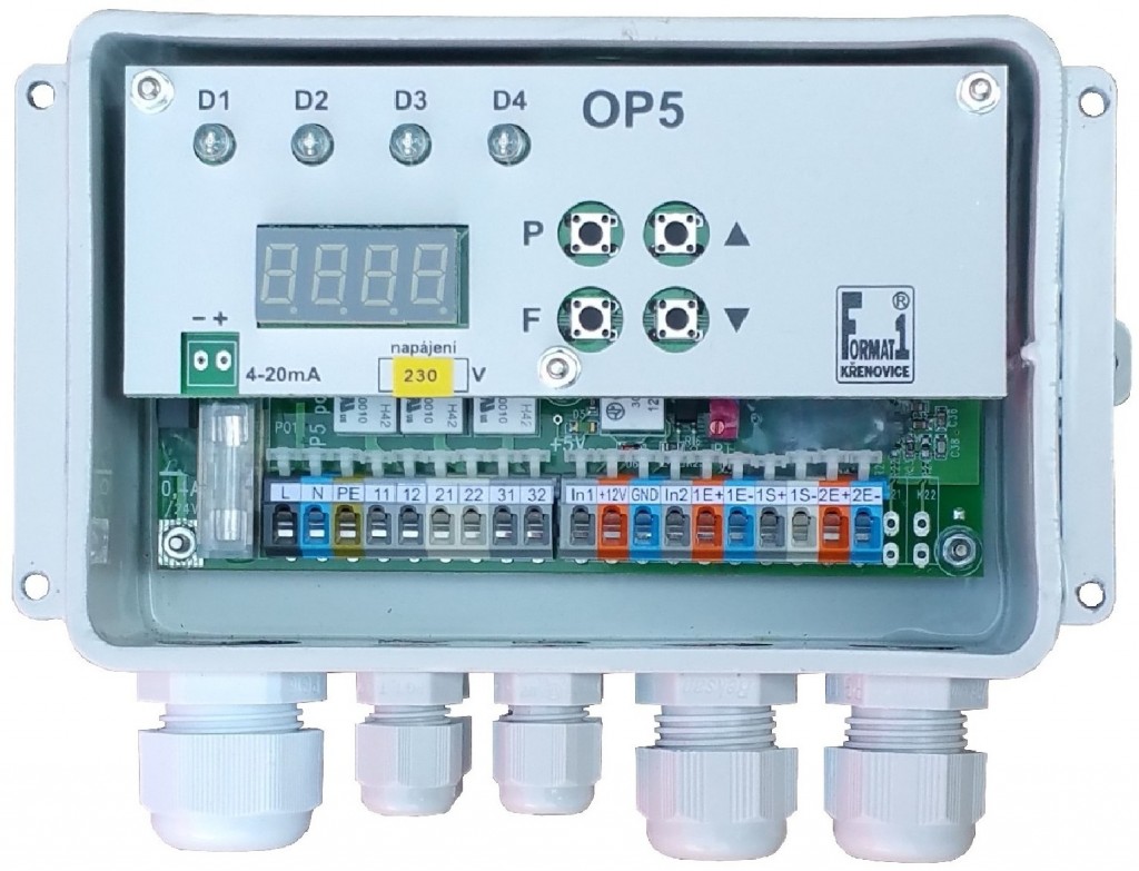 OP5+4SD - Omezovač přetížení pro výtahové kabiny se 4 snímači pod ...